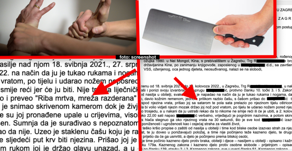 Kinez mučio suprugu Zagrepčanku, prijetio joj da će satarom 'vidjeti' njen mozak te joj preveo s ...
