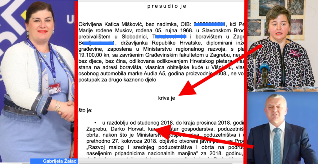 Iz presude osuđenoj dužnosnici Katici Mišković, bliskoj suradnici ...